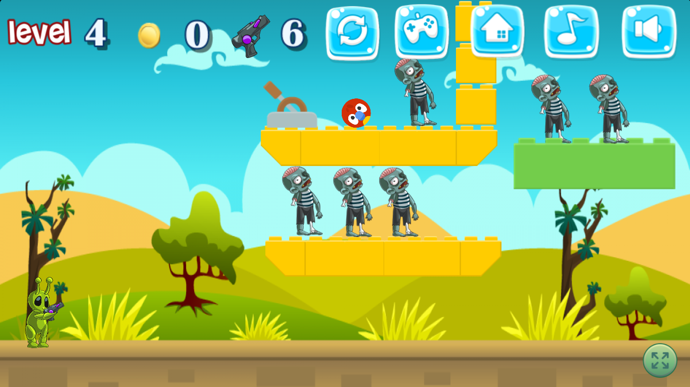Alien Shoot Zombies: A Fun and Weird Shooting Adventure - Games4